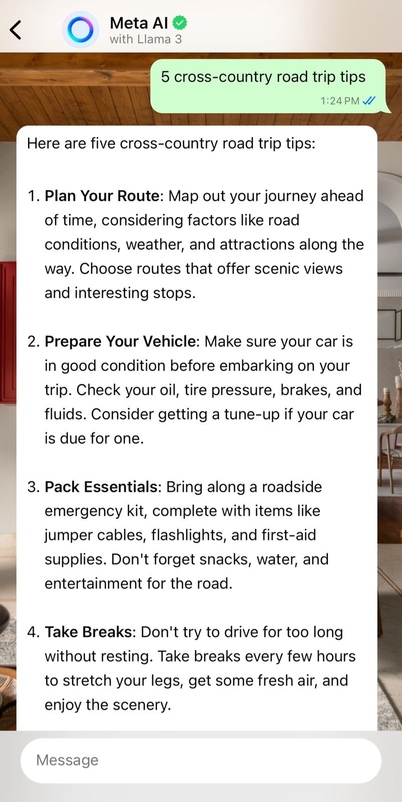 How to use Meta AI to create AI images and GIFs on WhatsApp?