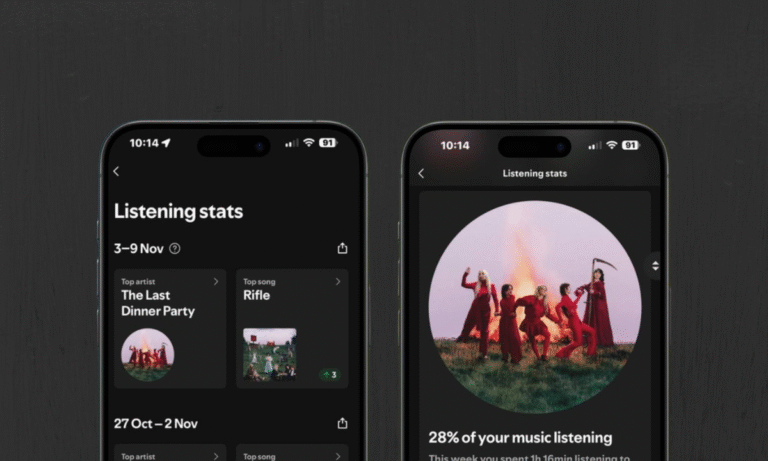 Spotify introduces weekly music recap “Listening Stats”